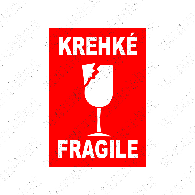 Pozor krehké (fragile) 70x100mm - Reklamnebaliky.sk